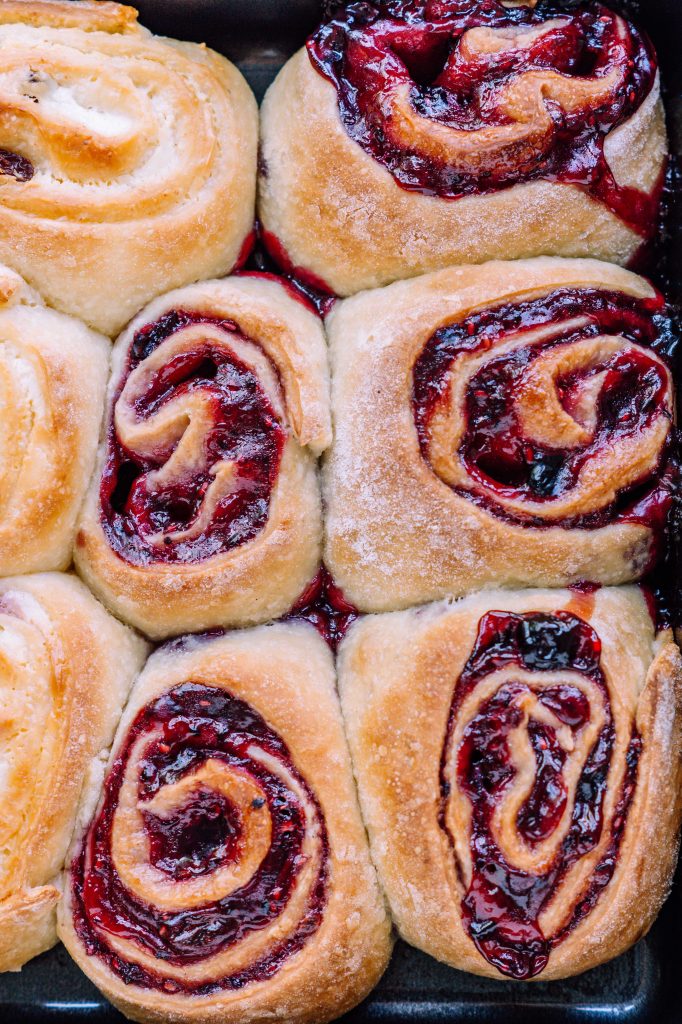 Curd and Cassis Jam Rolls (vegan) - Klara`s Life